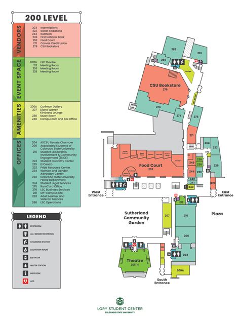Building Maps Lory Student Center