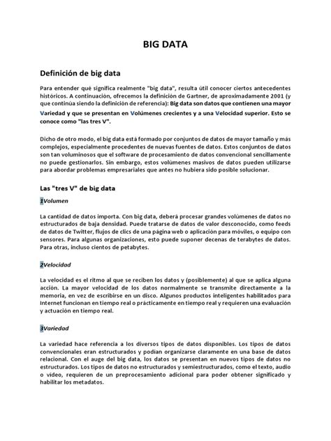 Big Data Unido Pdf Big Data No Sql