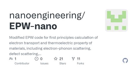 Epw Nanoexample1 Si Mobilitysiepw At Master · Nanoengineeringepw