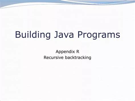 Ppt Building Java Programs Powerpoint Presentation Free Download Id6761569