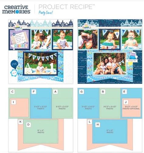 Creative Memories Birthday Layouts Creative Memories Recipe Template