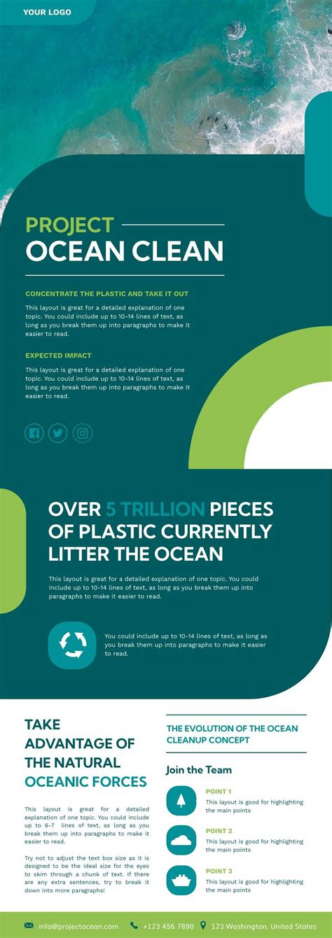 Environmental Project Brochure Free Brochure Template Piktochart