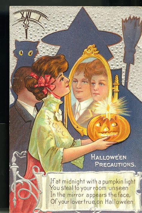 Mirror Halloween Card N A Free Download Borrow And Streaming Internet Archive Vintage
