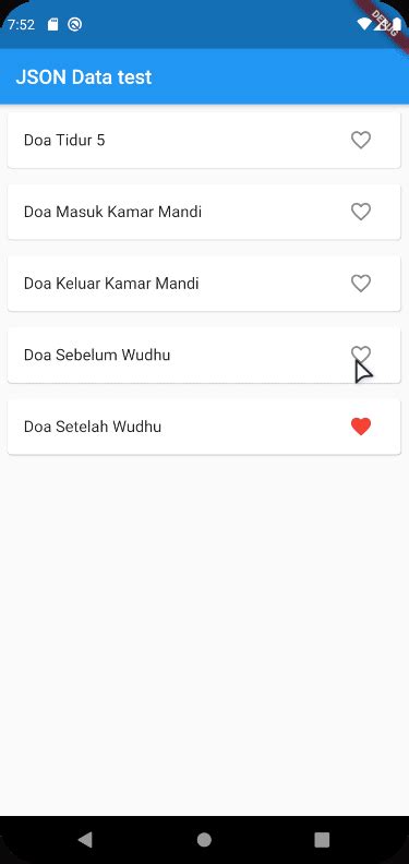 Android Flutter How To Create Favorite List From Json Stack Overflow