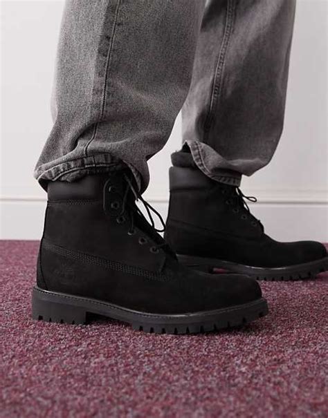 Timberland 6 Inch Lace Up Waterproof Boot In Black Asos