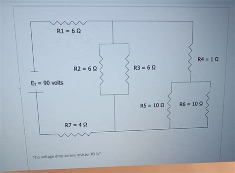 Solved The Voltage Drop Across Resistor 3 Is Chegg Com