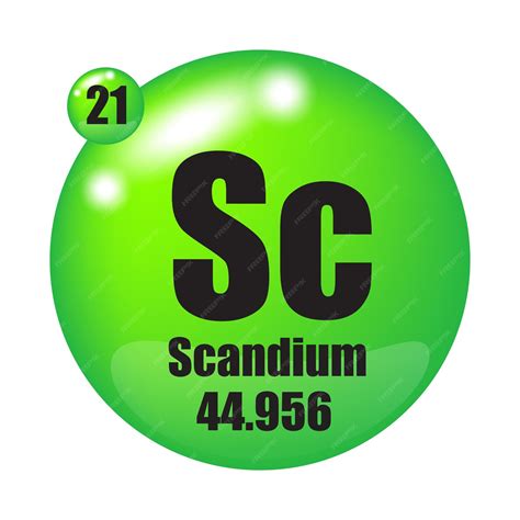Premium Vector Scandium Element Symbol Sc Abbreviation Atomic Number