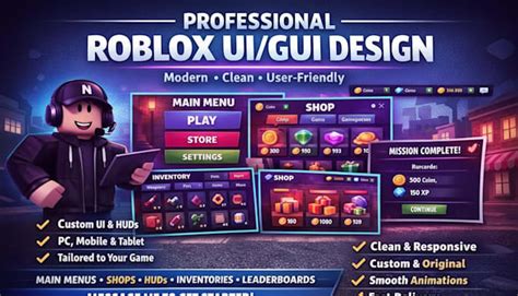Design Roblox Ui Ux Custom Gui Game Ui Design Scripting And Roblox