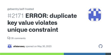 Error Duplicate Key Value Violates Unique Constraint · Issue 2171