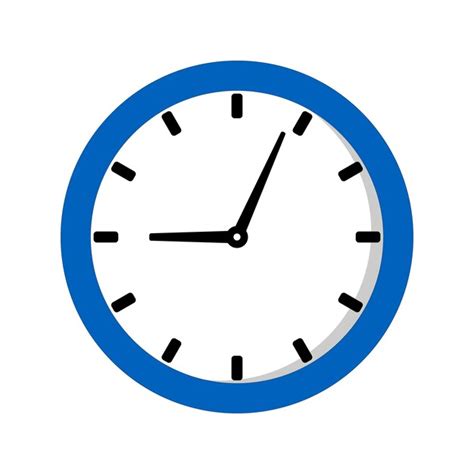Premium Vector Flat Clock Icon Vector Isolated On White