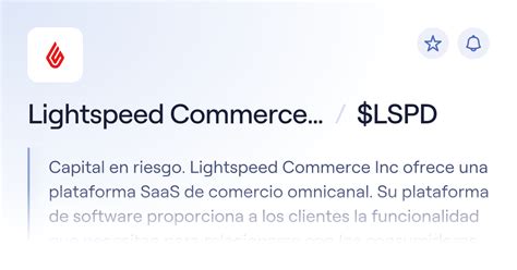 Compra Acciones De Lightspeed Commerce Inc Precio De Lspd Lightyear