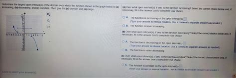 Solved Determine The Largest Open Interval S Of The Domain