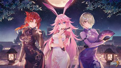 Redhead Hanasa Honkai Impact 3rd Moon Fantasy Girl Anime Pink