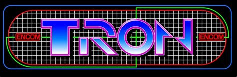 Tron Encom Arcade Marquee For Reproduction Headerbacklit Sign Etsy