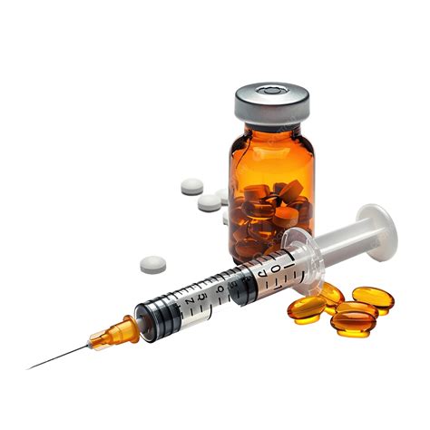 Jeringa Con Frasco De Esteroides Para La Administración De Medicamentos