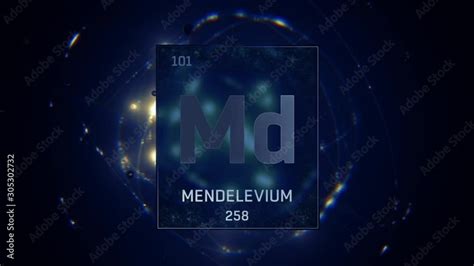 Mendelevium As Element 101 Of The Periodic Table Seamlessly Looping 3d