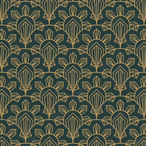아르데코 패턴 디자인 프리미엄 벡터