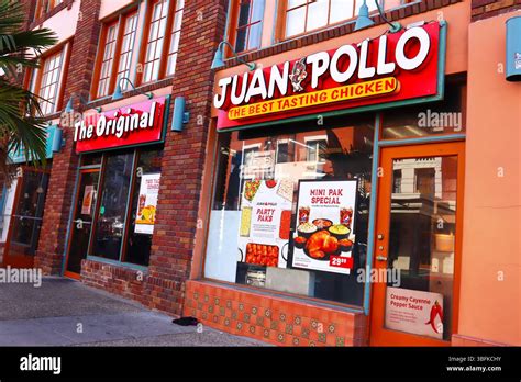 Juan Pollo Restaurant Known For Mexican Style Rotisserie Chicken Stock