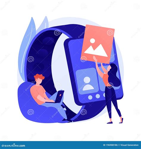 Smartwatches Mobile Apps Development Abstract Concept Vector