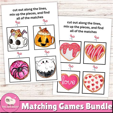 Matching Games Bundle Symmetry Puzzles Matching Activity Bundle