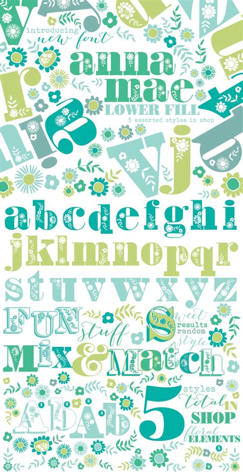 Anna Mea Lowercase Font By Nonna Illustration And Design Thehungryjpeg