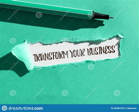 Sign Displaying Transform Your Business Concept Meaning Modify Energy On Innovation And