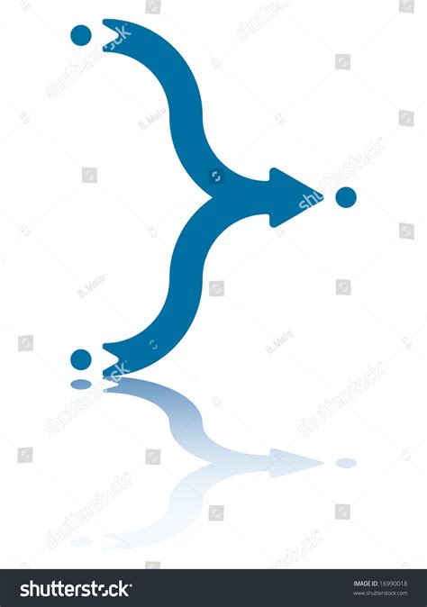 Two Arrows Fusing Into One Arrowhead เวกเตอร์สต็อก ปลอดค่าลิขสิทธิ์