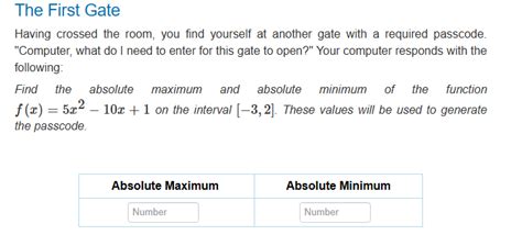 Solved The First Gate Having Crossed The Room You Find