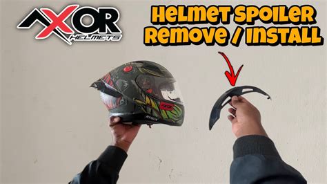 How To Remove And Install Helmet Spoiler Axor Venom Helmets