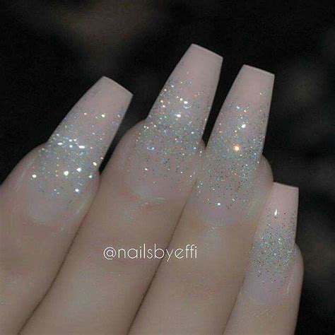Glitter Coffin Nails Ombre Acrylic Nails Coffin Nails Designs
