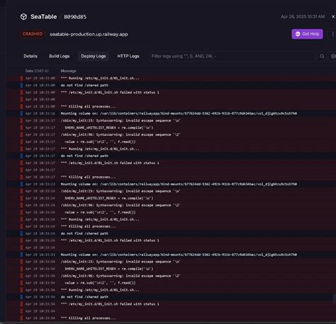Do Not Find Shared Path Failed To Install On Railway Installation Seatable Forum