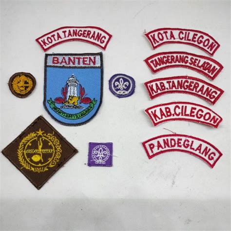 Jual Logo Atribut Pramuka Banten 1 Set Tangsel Pandeglang Kab