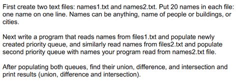 Solved First Create Two Text Files Names Txt And Chegg