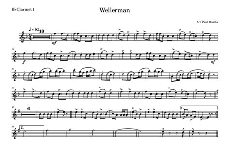 Wellerman Bb Clarinet 1 Pdf