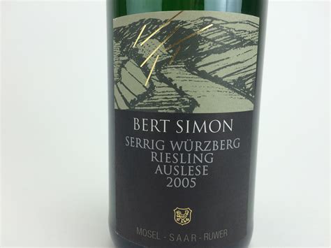 Bert Simon Serriger Würtzberg Riesling Auslese Saar Monopole 2005 Winenoodle