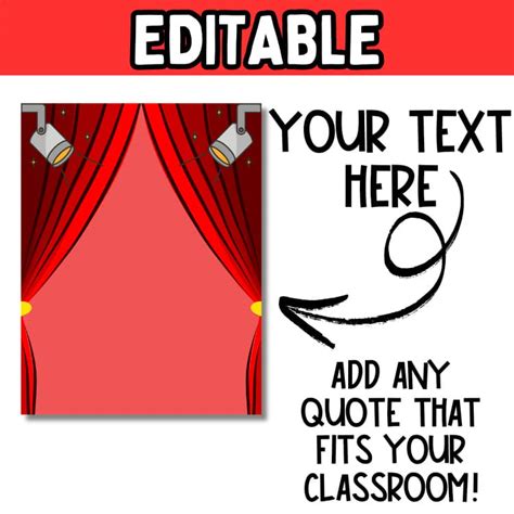 Movie Star Classroom Posters L 10 Editable Hollywood Themed Class Posters