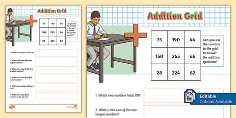 Ks2 Addition Grid Hecho Por Educadores Twinkl