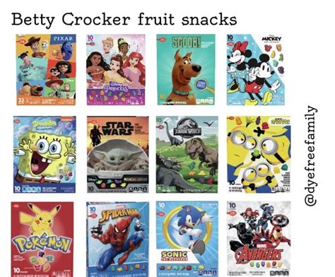 Dye Free At Walmart Dye Free Snacks Dye Free Betty Crocker Fruit Snacks