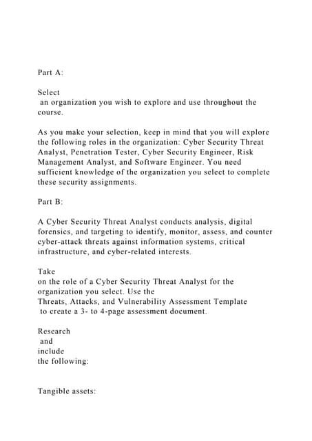 Part Aselect An Organization You Wish To Explore And Use Docx