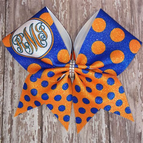 Monogram Cheer Bow Etsy