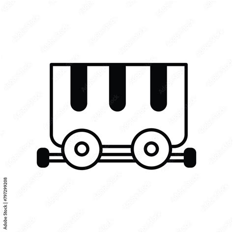 Minning Cart Icon With White Background Vector Stock Illustration Stock