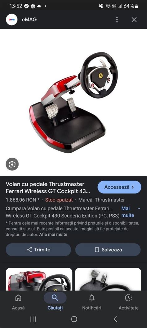 Volan Thrustmaster F430 Scuderia Pc Craiova • Olxro
