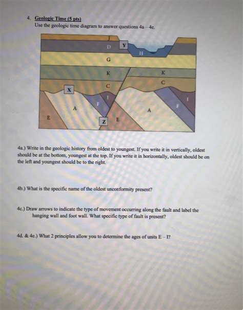 solved 4 geologic time 5 pts use the geologic time