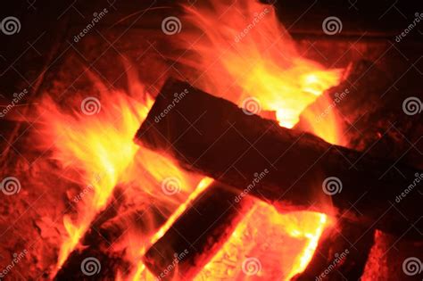Fire Flames With A Black Background Stock Image Image Of Buring
