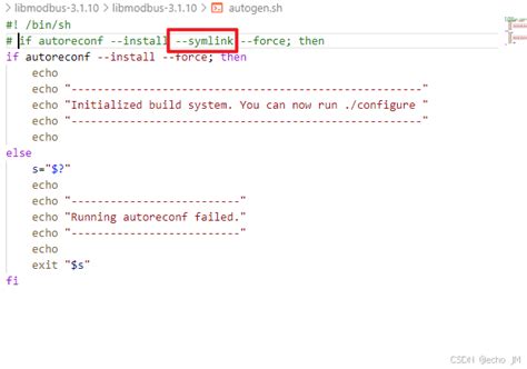 modbus库 libmodbus 3 1 10 笔记系列二 编译 autogen sh报错 running autoreconf