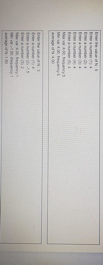 Solved Write A C Program That Accepts A Collection Of N