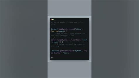 Master Modals With Javascript Click Events Javascript Youtube