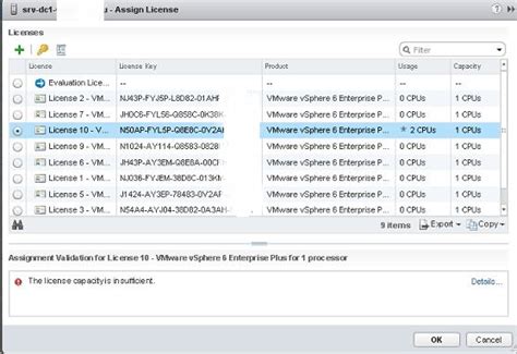 VxRail Unable To Assign VMware VSphere Licenses In VCenter To VxRail ESXi Nodes With The