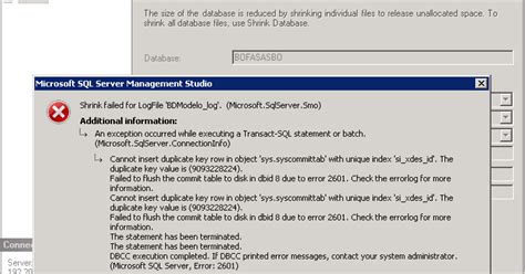 Visoal By Vhcardenas Error Cannot Insert Duplicate Key Row In Object Syssyscommittab With