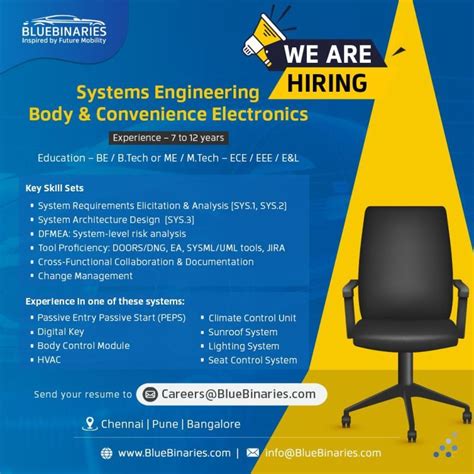 Systemsengineering Bodyelectronics Convenienceelectronics